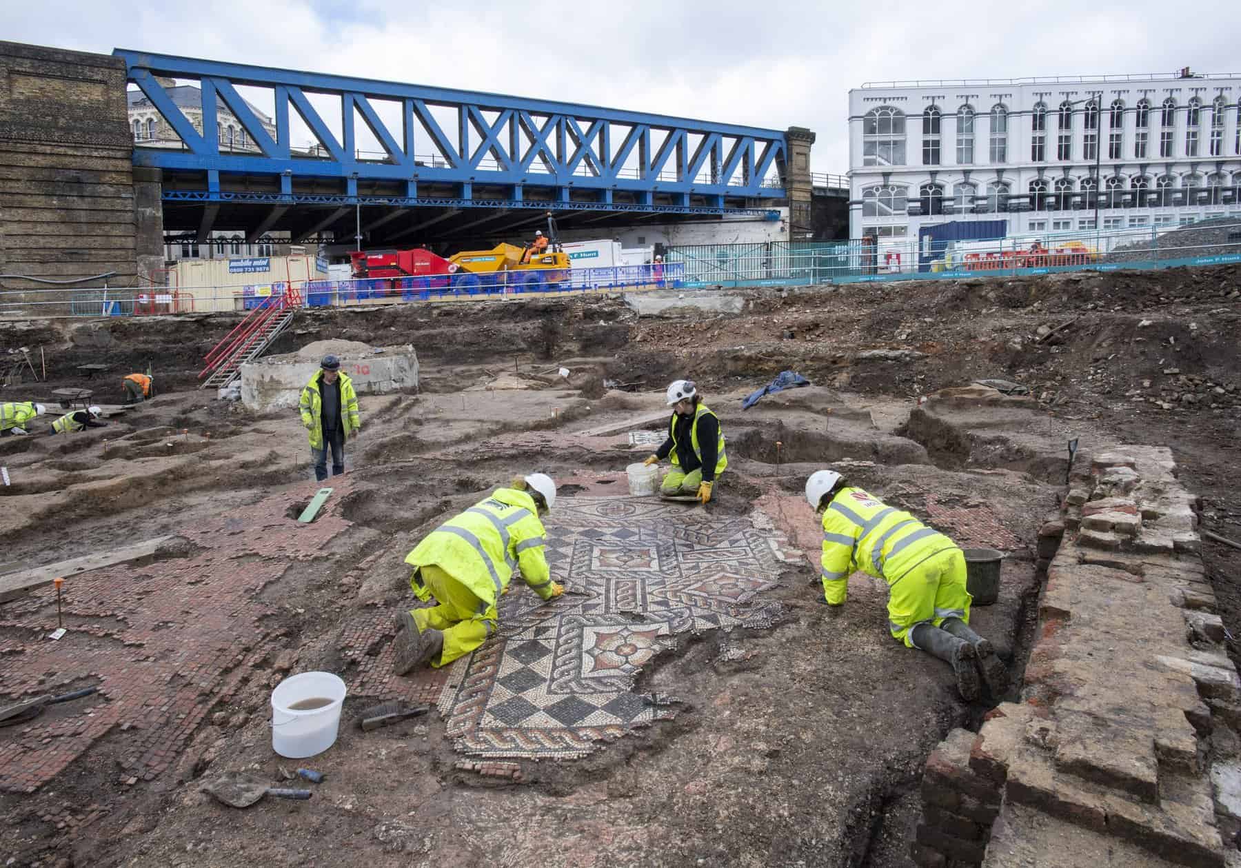 Largest area of Roman mosaic found in London for over 50 years ...
